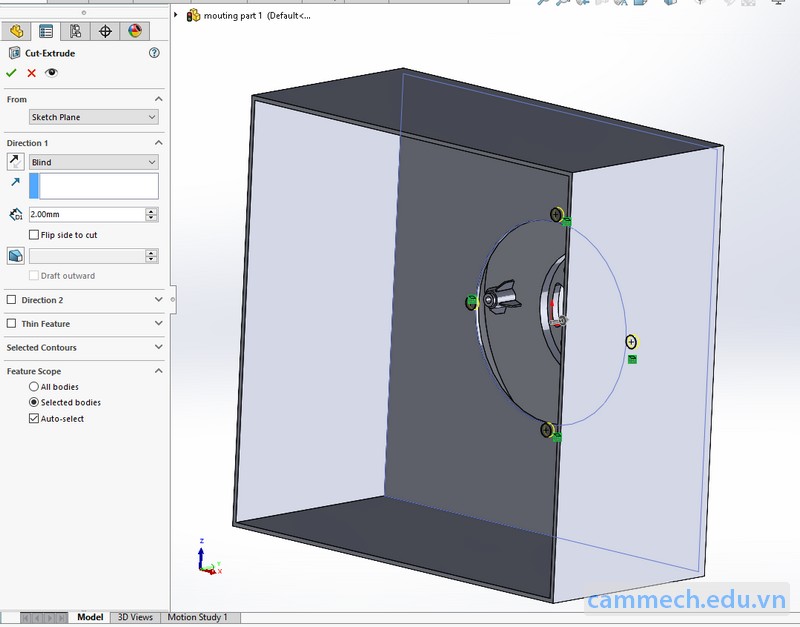 Hướng Dẫn Sử Dụng Lệnh Mounting Boss Trong Solidworks